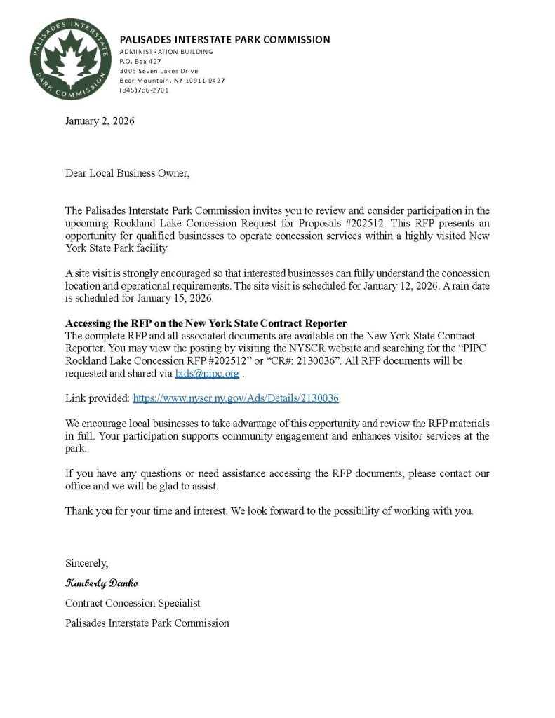 Rockland Lake Concession Request for Proposals - Explore Rockland