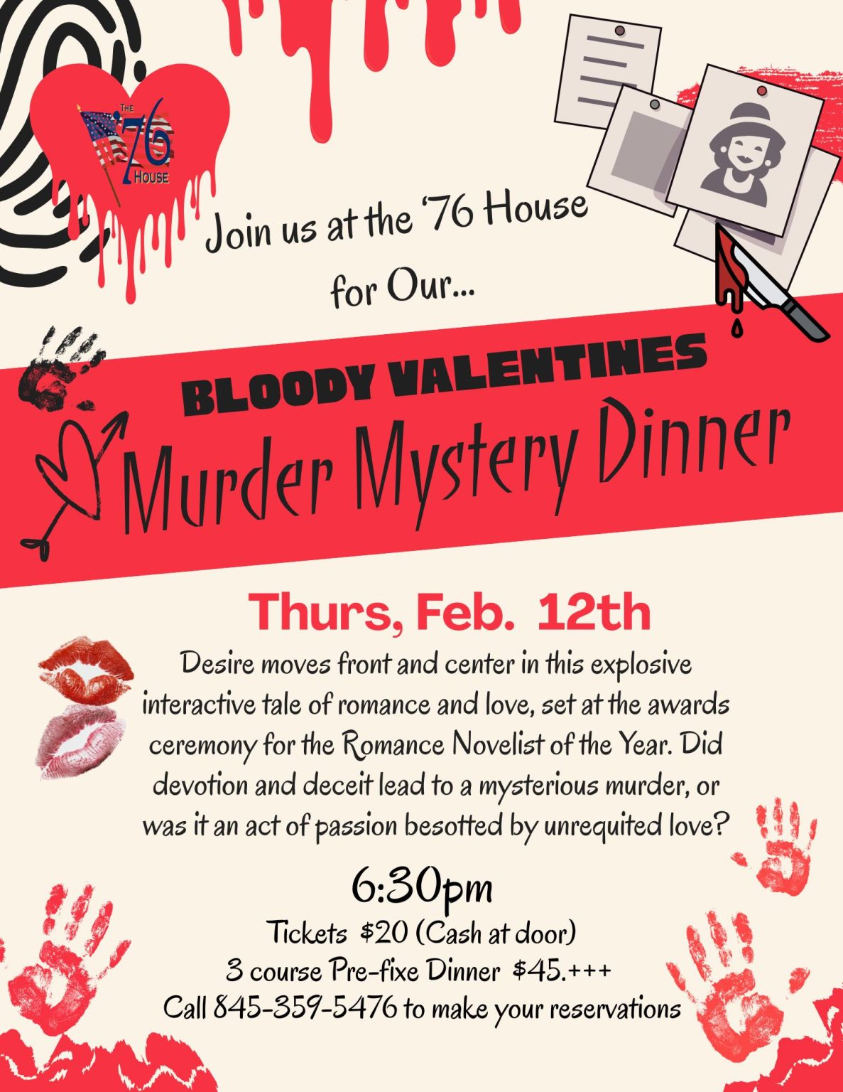 Bloody Valentines Murder Mystery Dinner - Explore Rockland